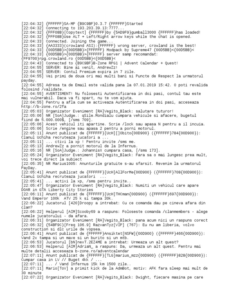 Chat Log | PDF