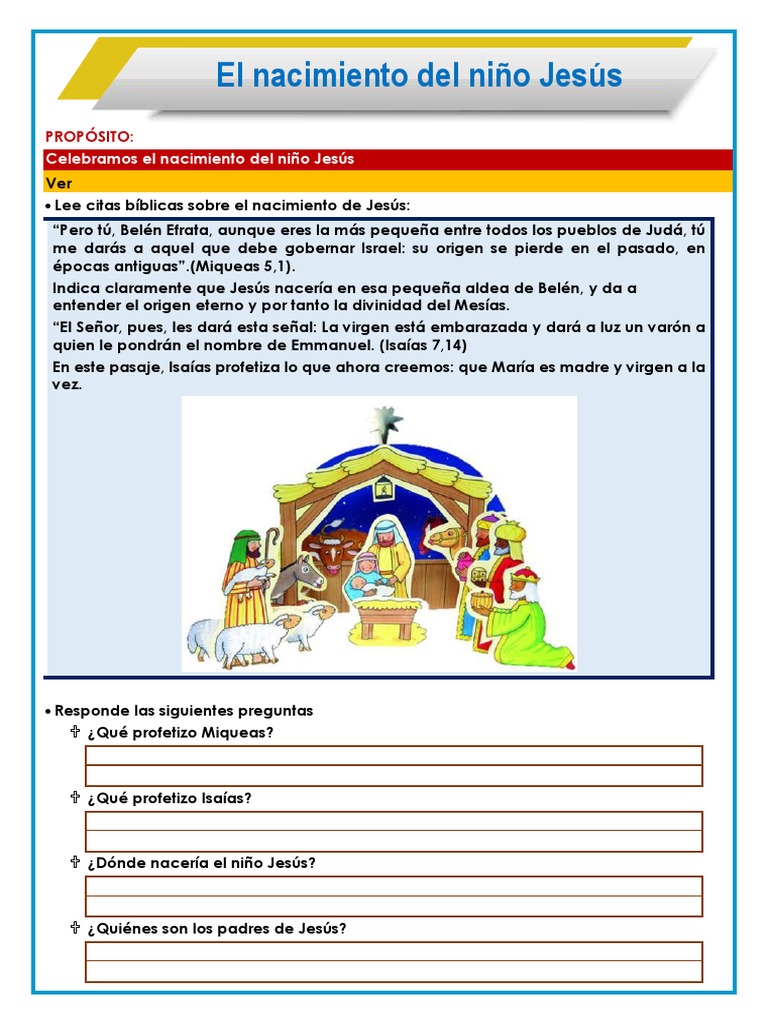 Nacimiento de Jesús para Niños | PDF | Natividad De Jesus | Navidad