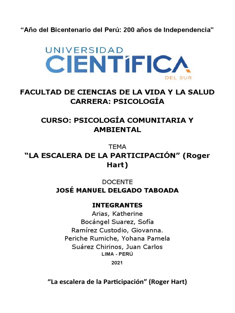 "La Escalera de La Participación" (Roger Hart) | PDF