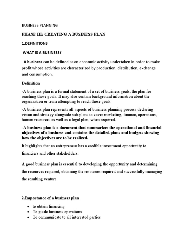 A.the Body of The Business Plan | Download Free PDF | Business Plan ...