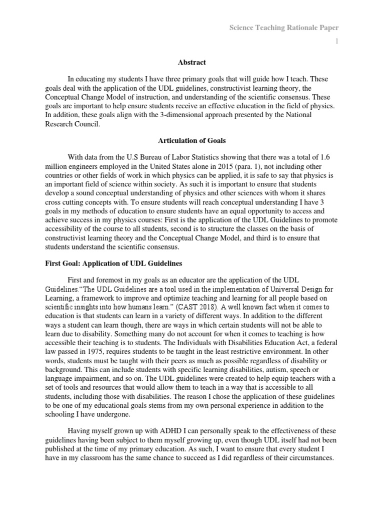 Rational Paper | PDF | Science | Science Education