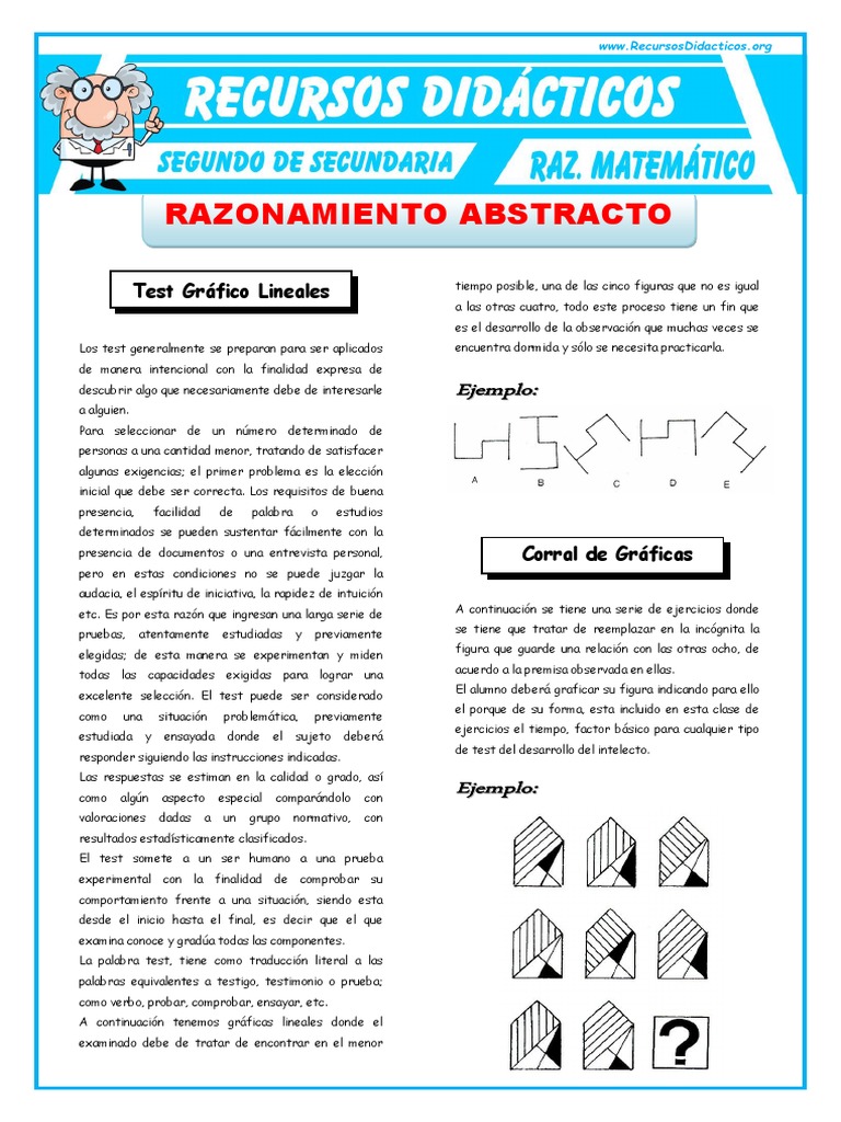 Razonamiento Abstracto para Segundo de Secundaria | PDF | Razón | Cognición