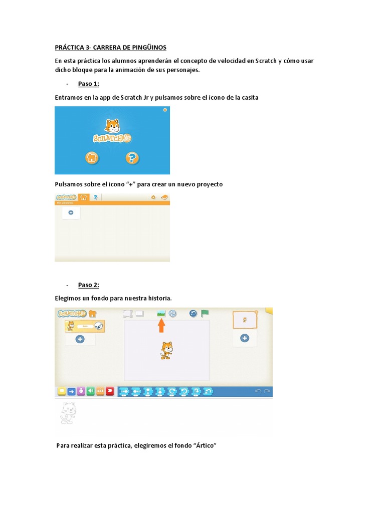 PRÁCTICA 3 Scratchjr | PDF | Scratch (lenguaje de programación)