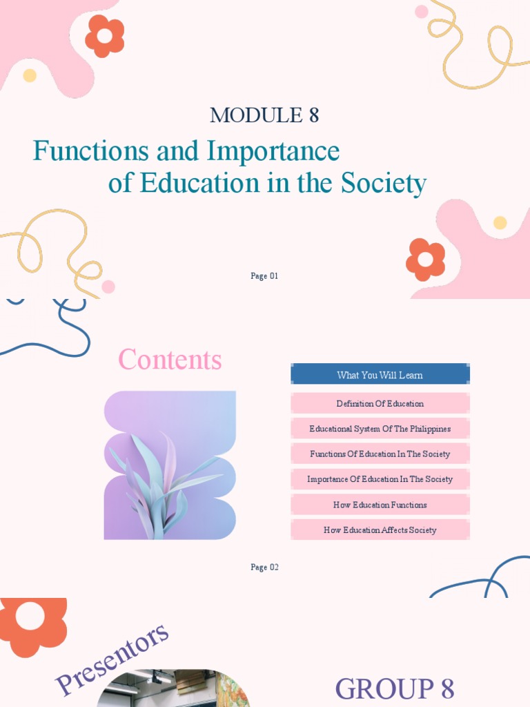 Functions and Importance of Education in The Society | PDF | Society ...