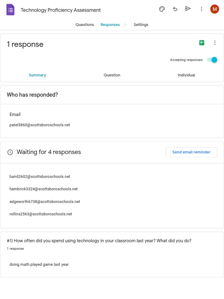 Technology Proficiency Assessment Tool - Google Forms | PDF ...