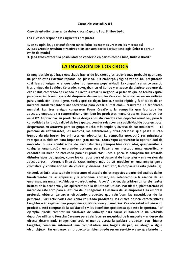 Caso N°01 | PDF | Producto (Negocio) | Marca