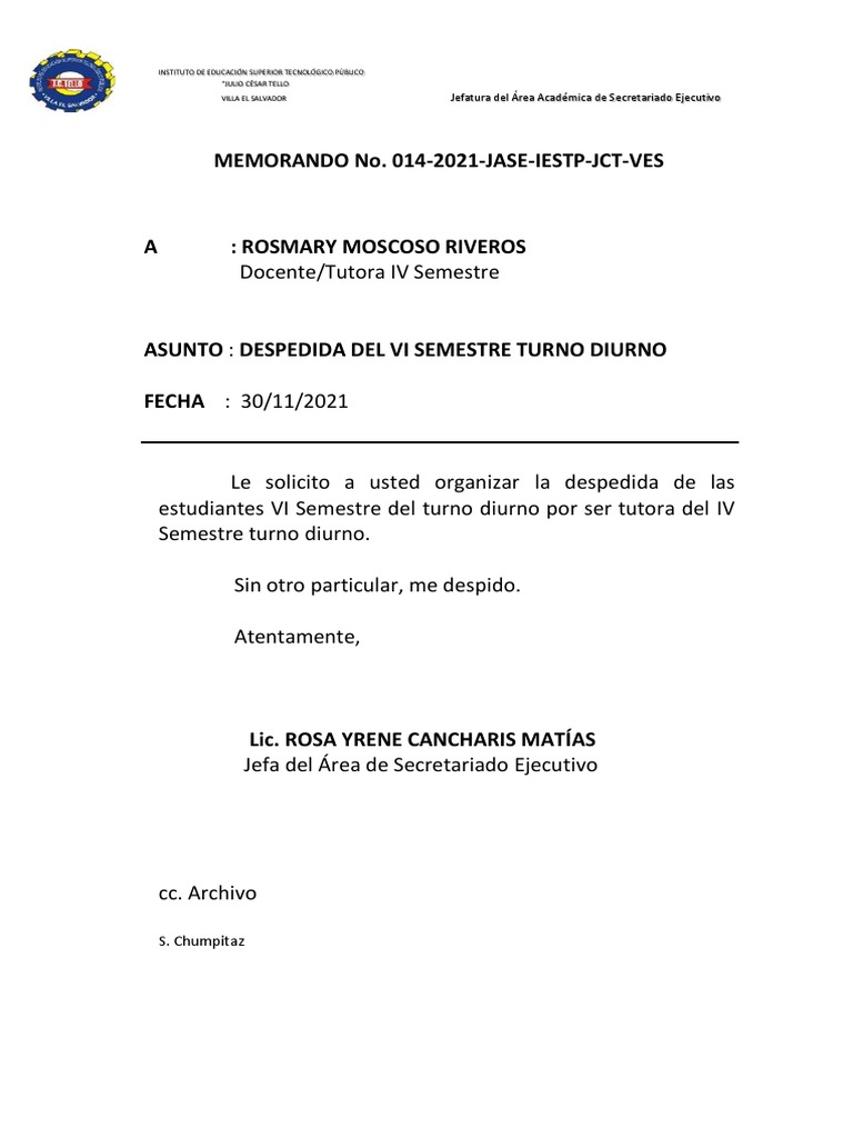 Modelos de Memorando | PDF