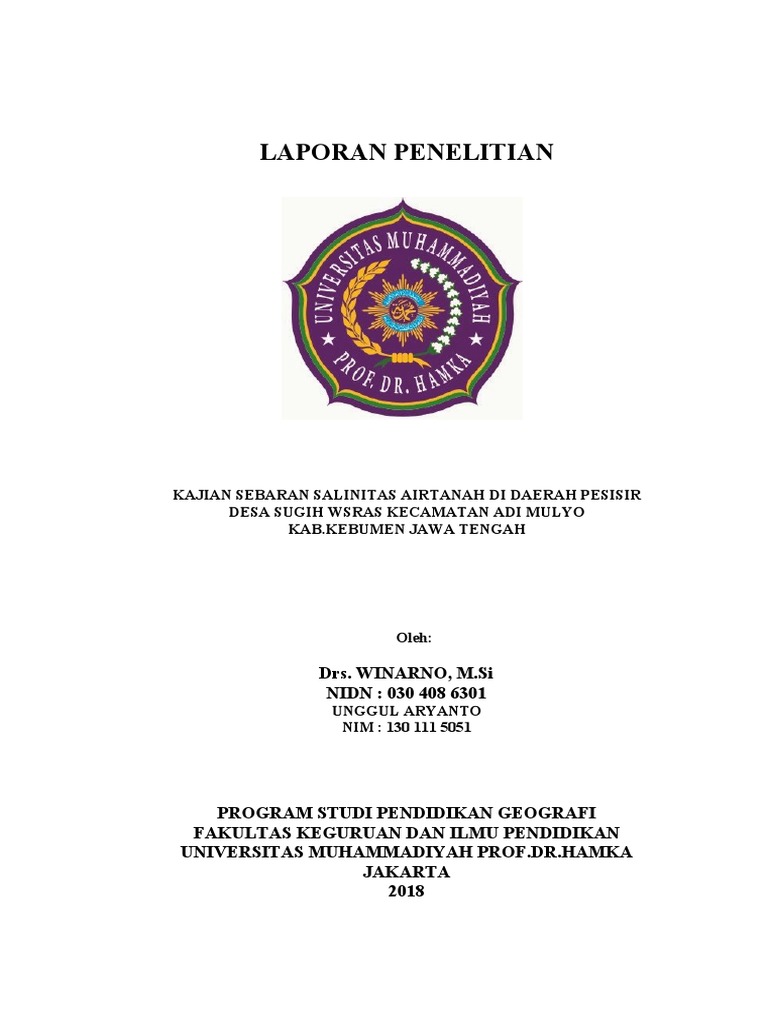 Laporan Penelitian Pak Win | PDF