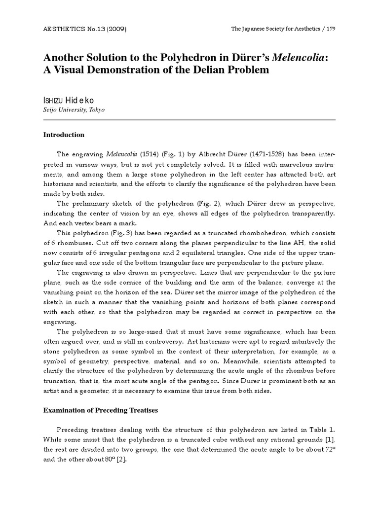 Another Solution To The Polyhedron in Dürer's Melencolia: A Visual ...