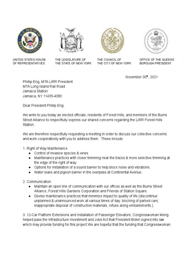 Concerns for LIRR Forest Hills Station | PDF | New York City