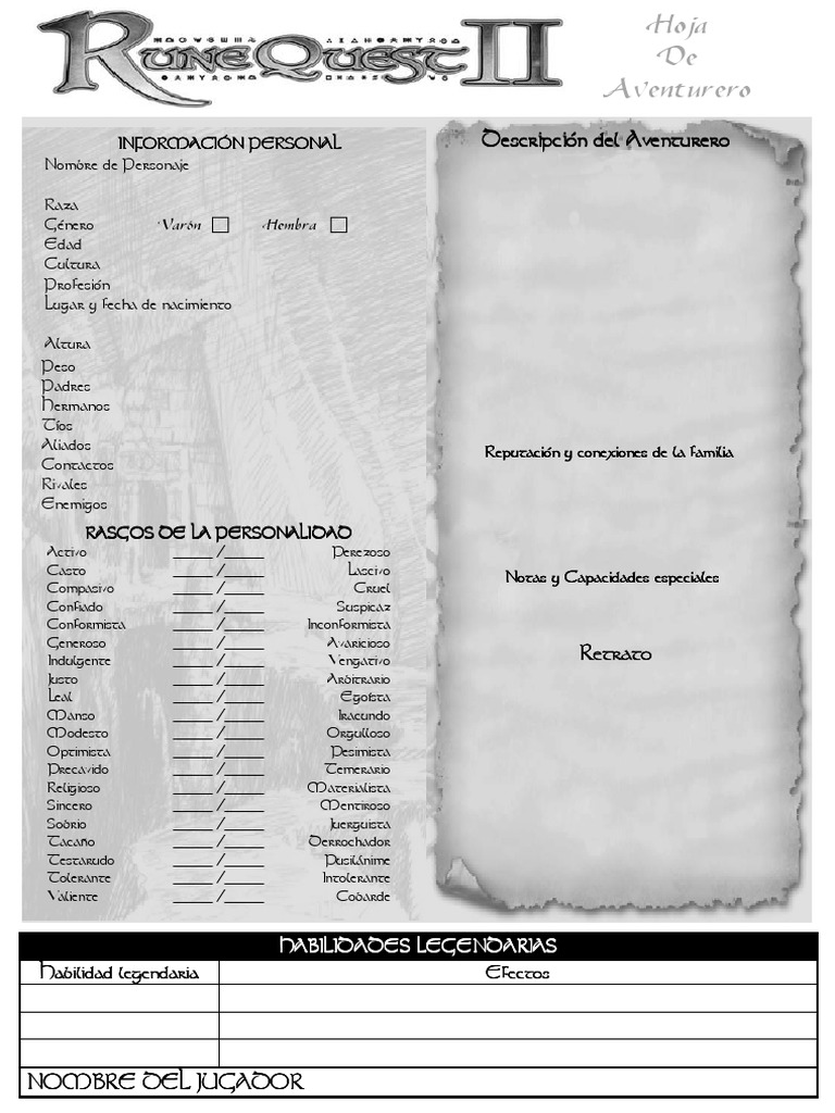 Ficha RQ Ii | PDF | Poderes mitológicos | Oculto