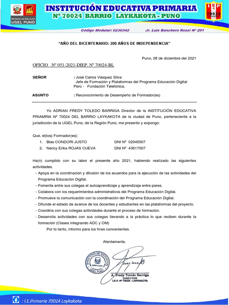 Oficio 51 Fundacion Telefonica | PDF