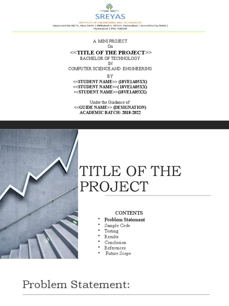 Mini Project Review-3 Sample PPT Template | PDF
