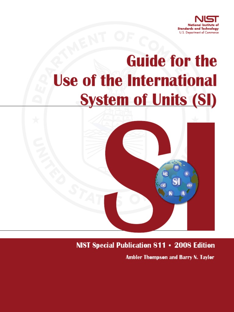Guide For The Use of The International System of Units | PDF ...