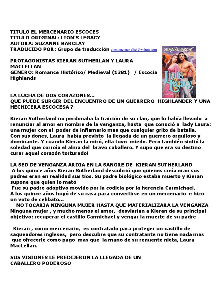 Suzanne Barclay - Leon 03 El Mercenario Escoces | PDF | Caballero