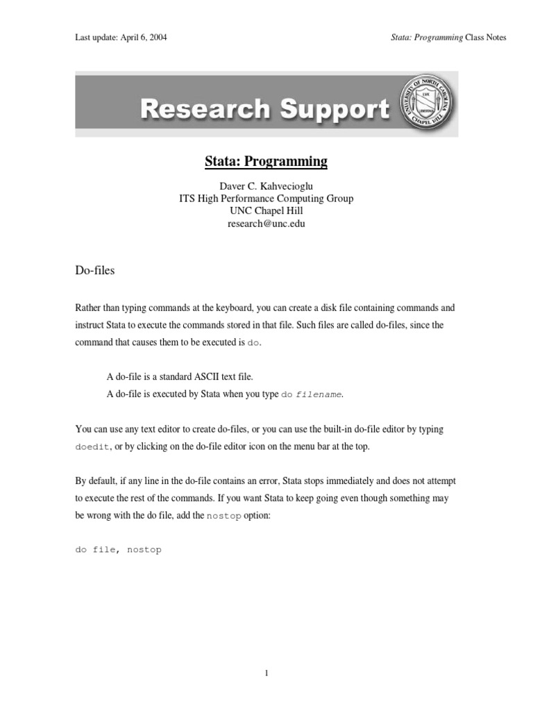 Programming in STATA | Download Free PDF | Computer File | Sas (Software)