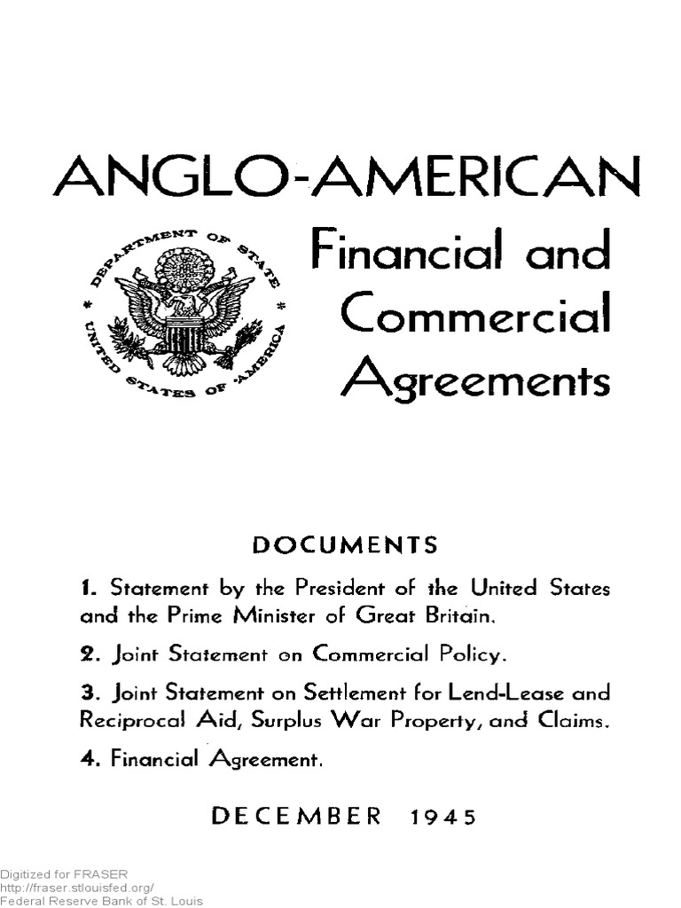 Anglo-American Financial Agreement | PDF | Finance & Money Management ...