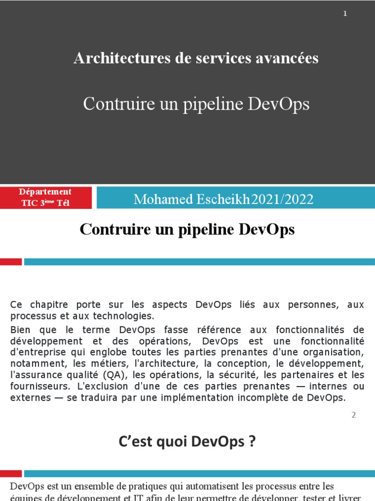 Construire un pipeline DevOps efficace | PDF | Test de logiciel | Âge ...