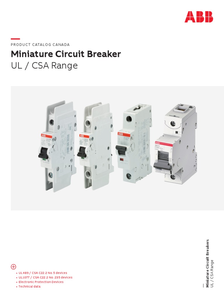 Miniature Circuit Breaker: UL / CSA Range | PDF