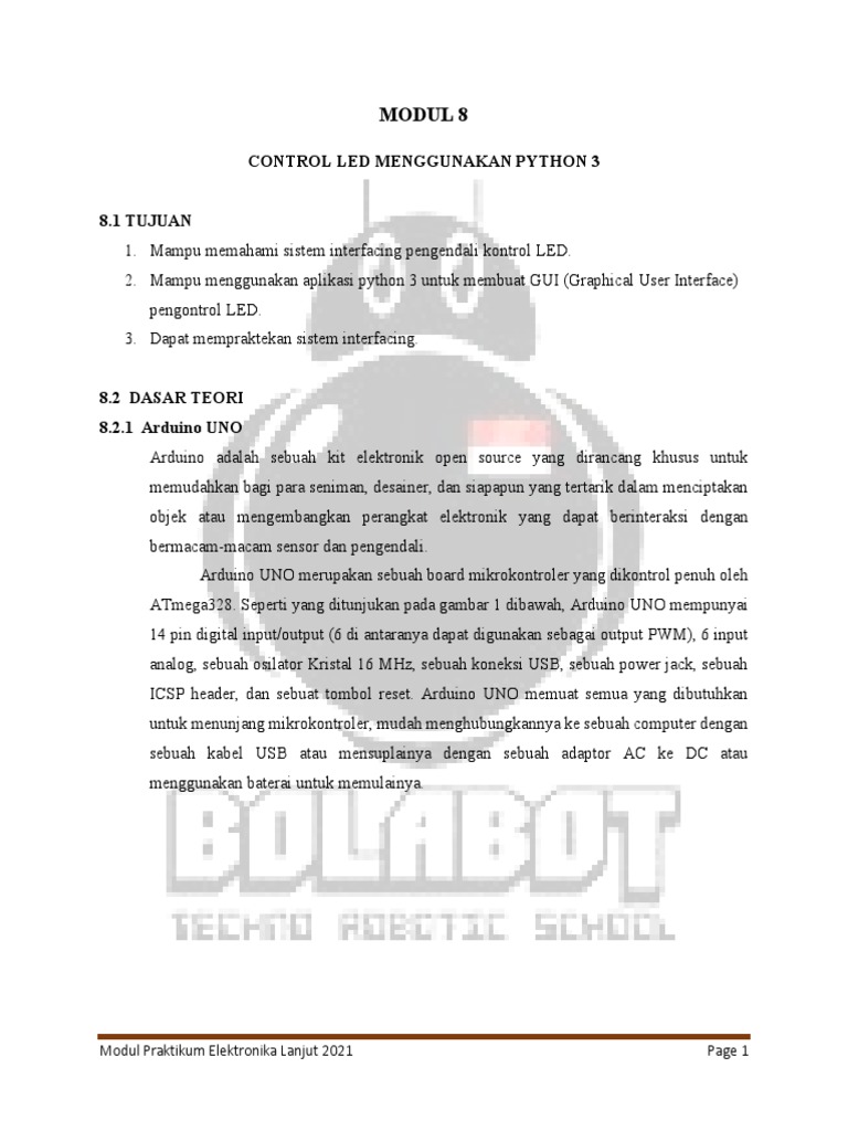Modul 8 - Control LED Menggunakan Python 3.0 | PDF
