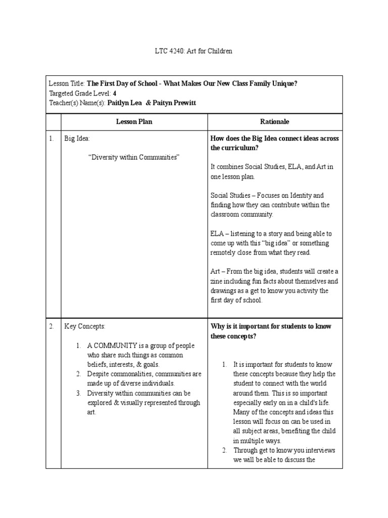 Art Integrated Lesson Plan 1 | PDF | Lesson Plan | Curriculum