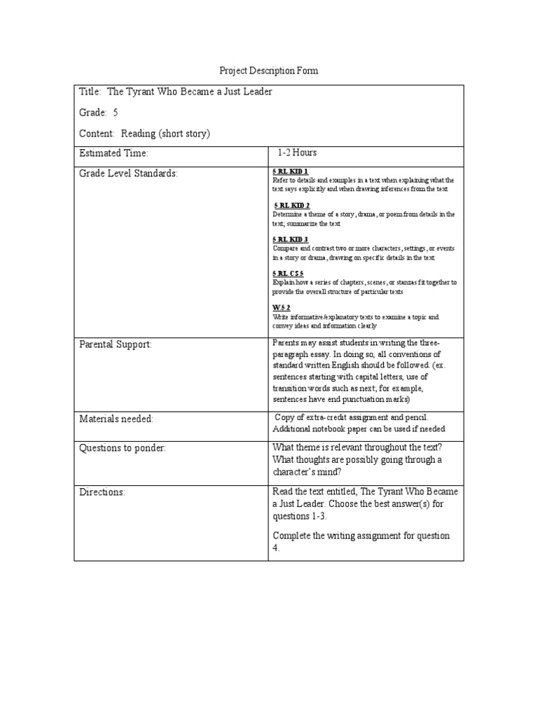 Grade 5 - Grade Improvement | PDF | Reading Comprehension