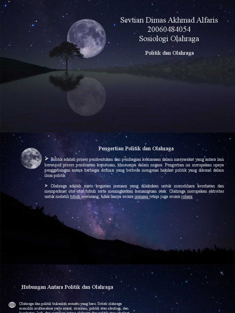 Sosiologi Olahraga - Sevtian Dimas Akhmad Alfaris - 20060484054 - 2020B - Politik Dan Olahraga | PDF
