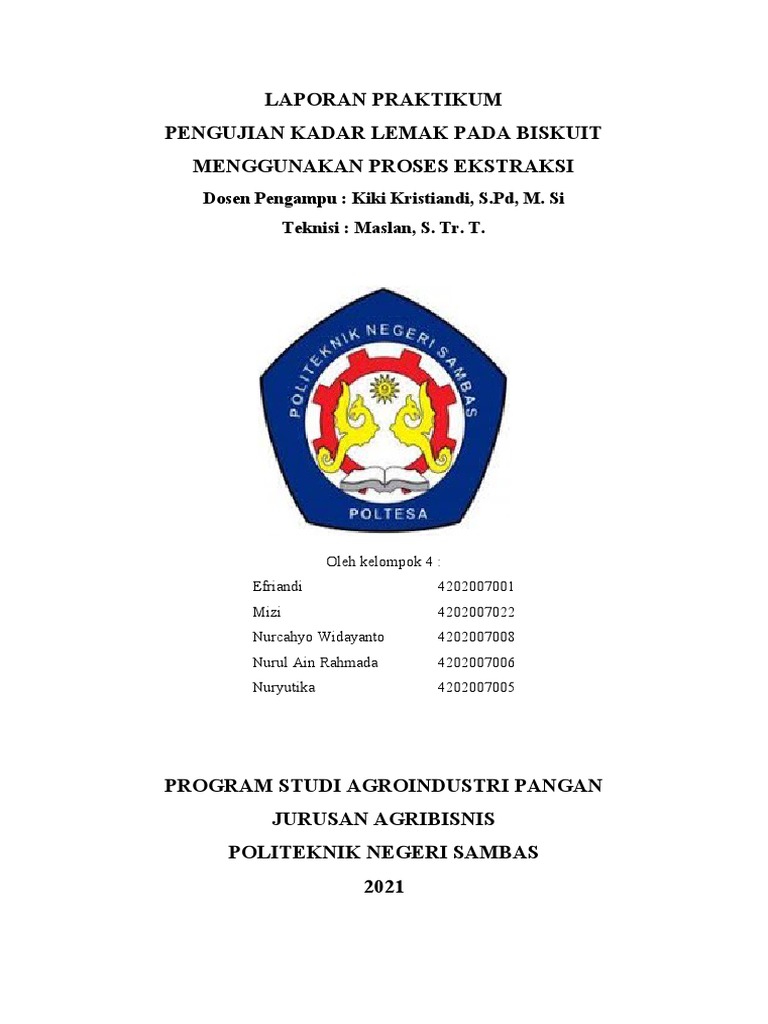 Laporan Praktikum Lemak | PDF