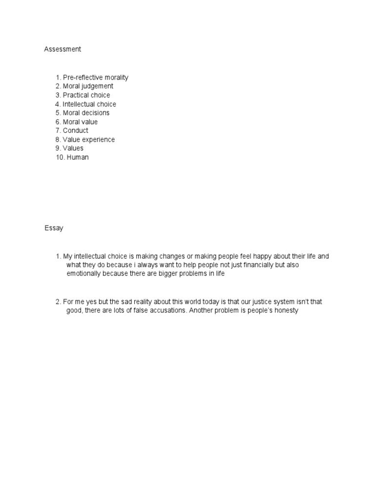 Assessment Lesson 2 Philo | PDF | Career & Growth | Self-Improvement