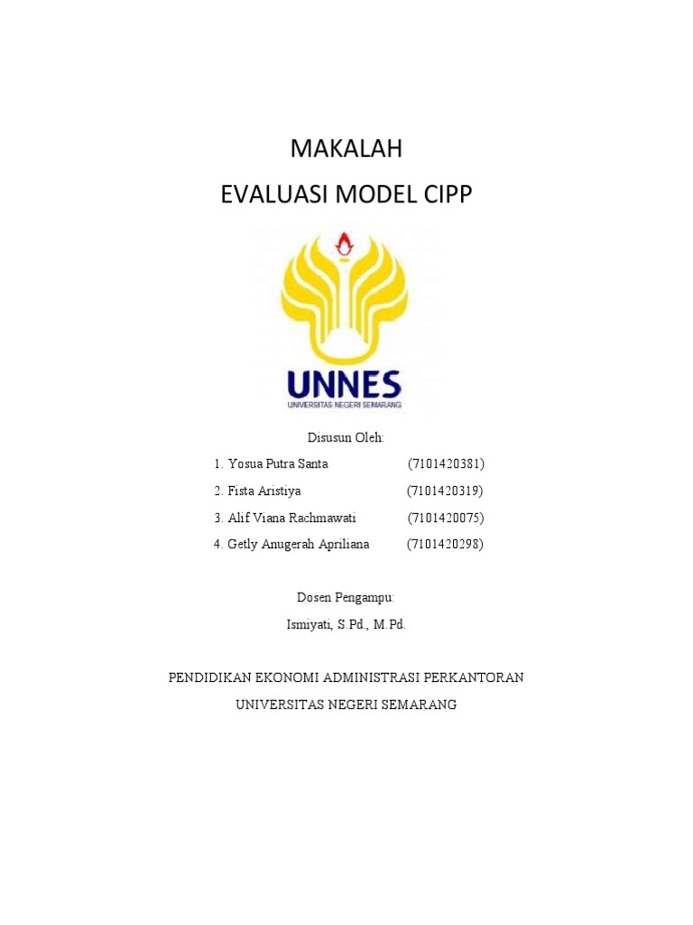 Evaluasi Model CIPP dalam Pendidikan | PDF