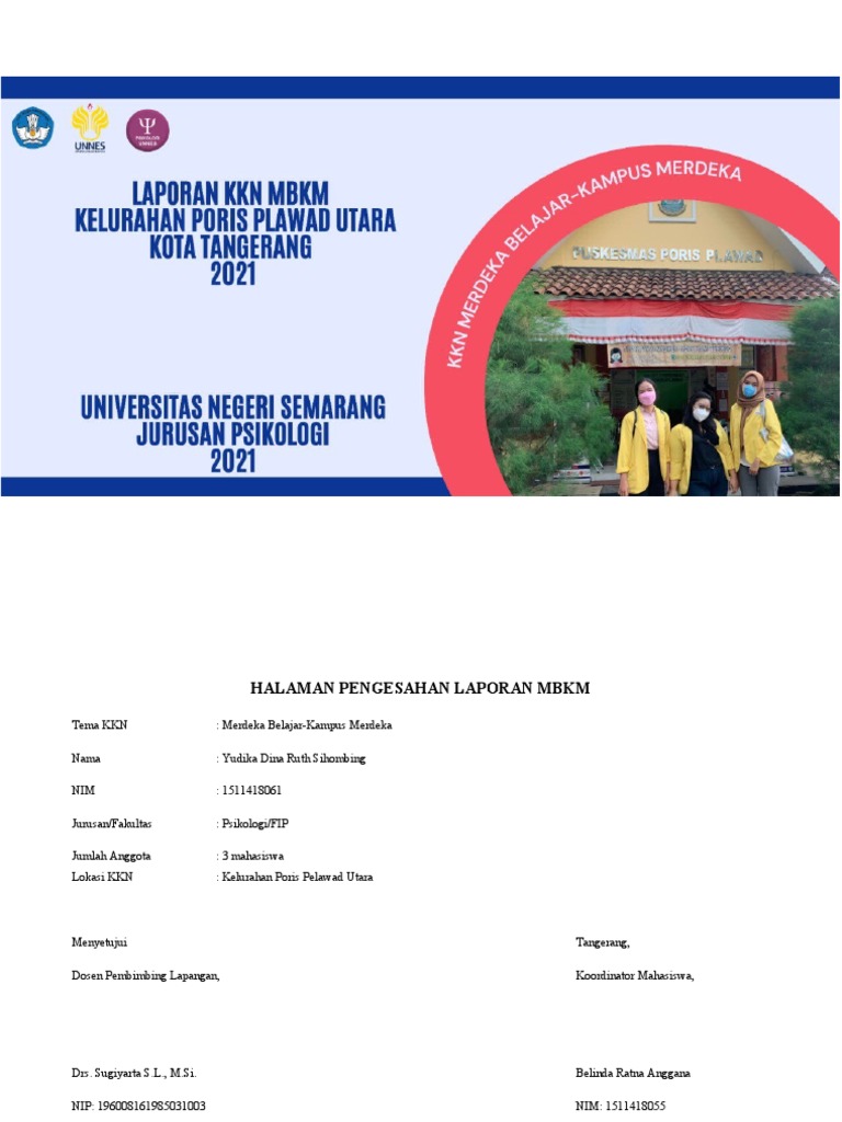 Yudika Dina Ruth Sihombing - 1511418061 - r2 - Laporan KKN | PDF | Karier & Perkembangan