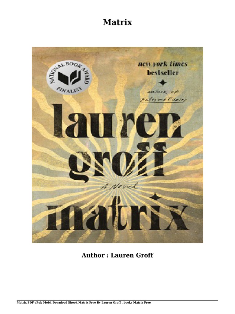 Ebook Matrix Author Lauren Groff Free | PDF | To Kill A Mockingbird | E ...
