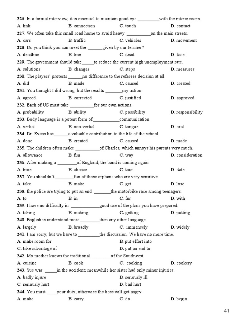 PART 1 COLLOCATION-idiom-phrasal | PDF