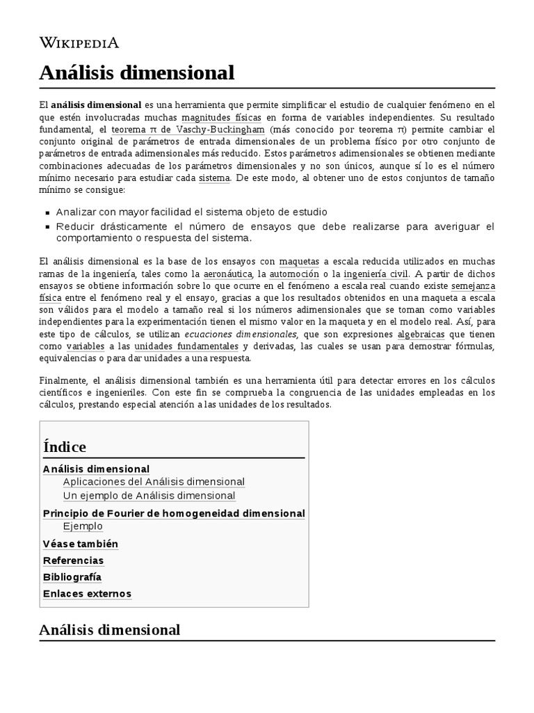 Análisis Dimensional | PDF | Matemáticas | Física