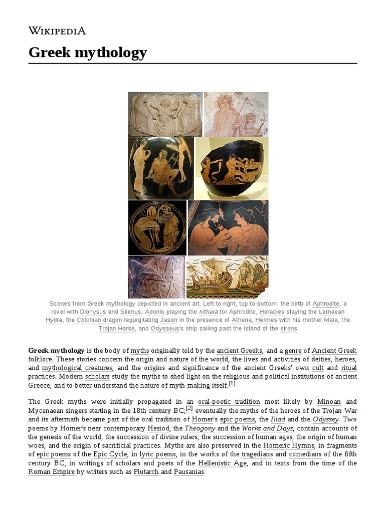 Greek Mythology: Greek Mythology Is The Body of Myths Originally Told ...