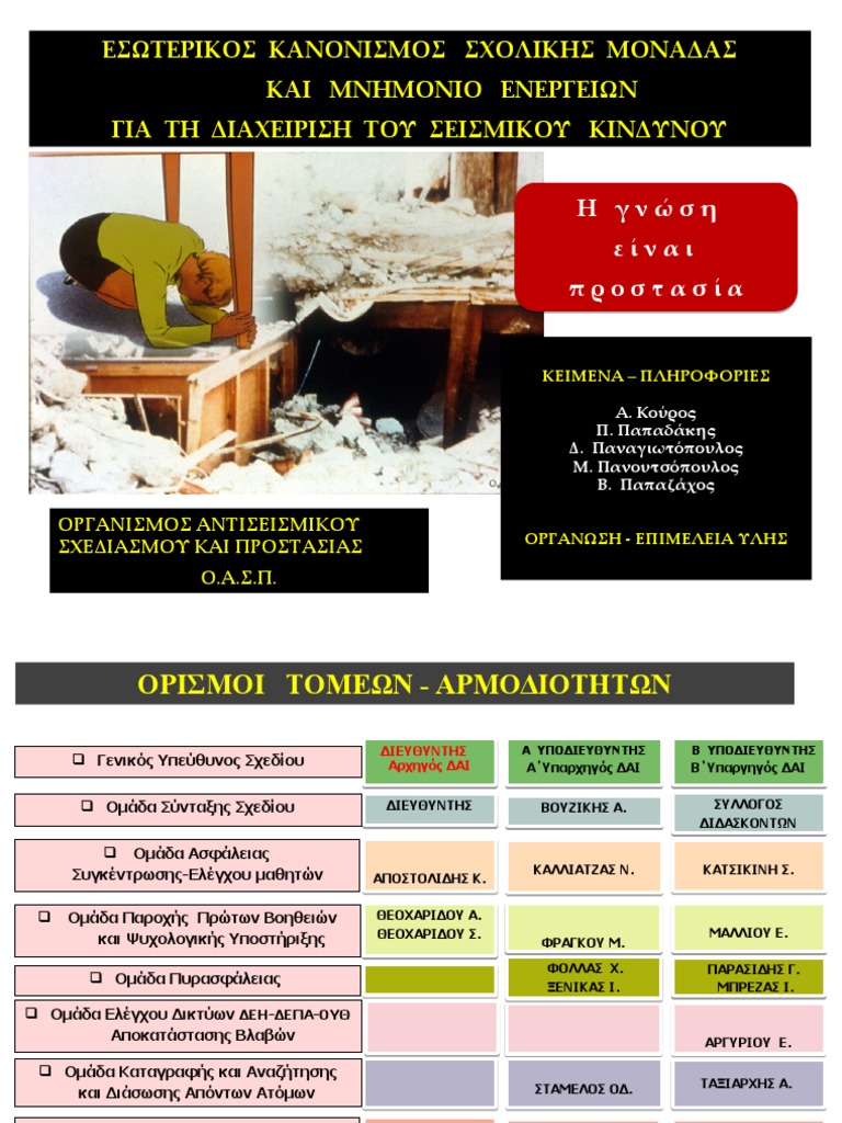 ΣΧΕΔΙΟ ΕΚΤΑΚΤΗΣ ΑΝΑΓΚΗΣ 1 | PDF