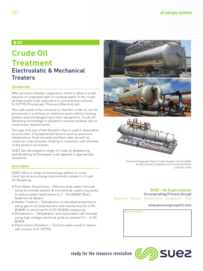 Crude Oil Treatment: Electrostatic & Mechanical Treaters | PDF ...