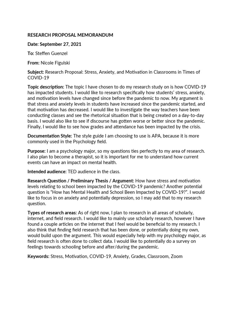 Research Proposal Revised | PDF | Psychology | Motivational