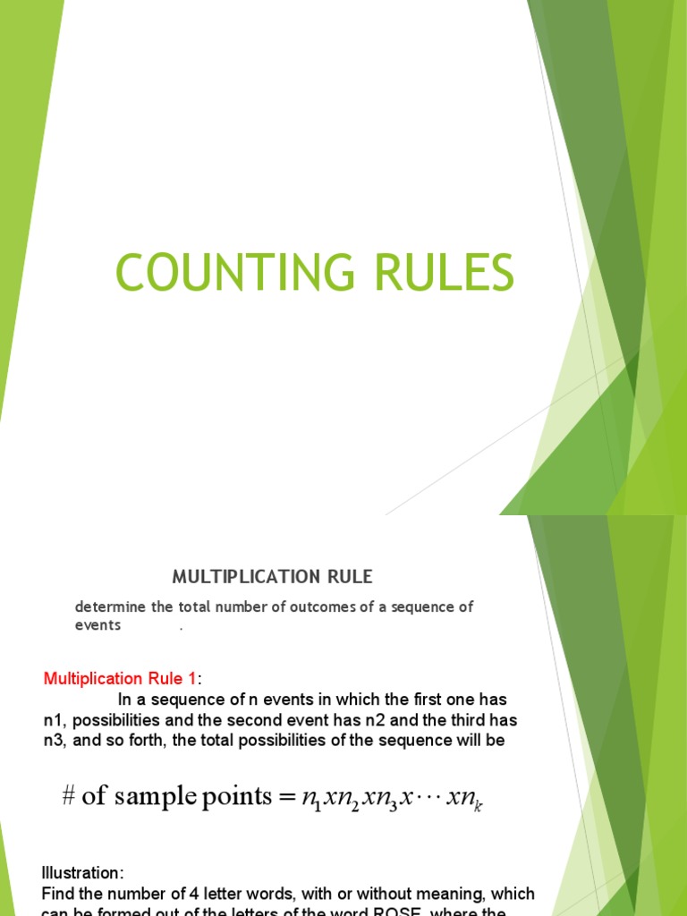 ppt5 Countingrules | PDF | Permutation | Mathematical Concepts