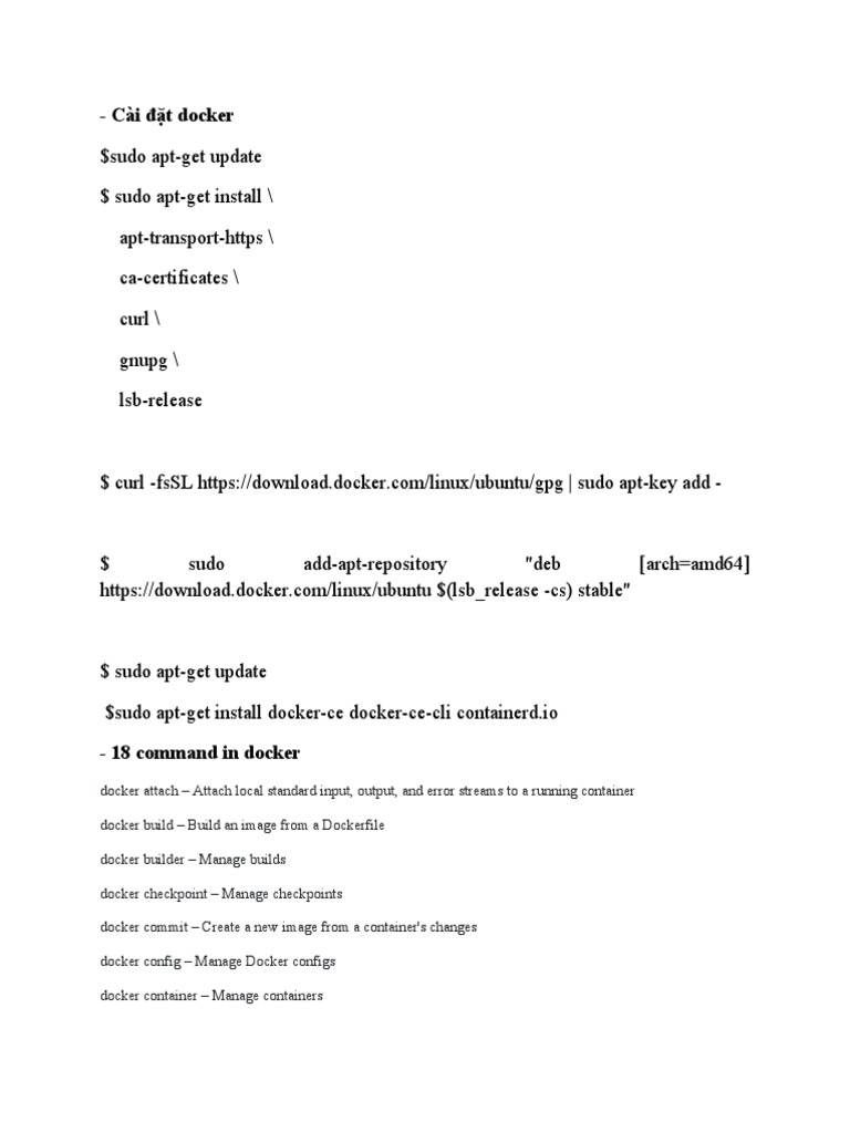 - Cài đặt docker | PDF | Computing | System Software