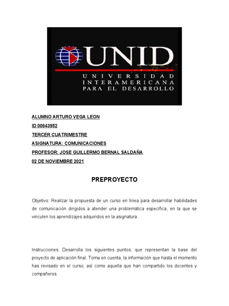 Preproyecto Comunicaciones | PDF | Comunicación | Burocracia