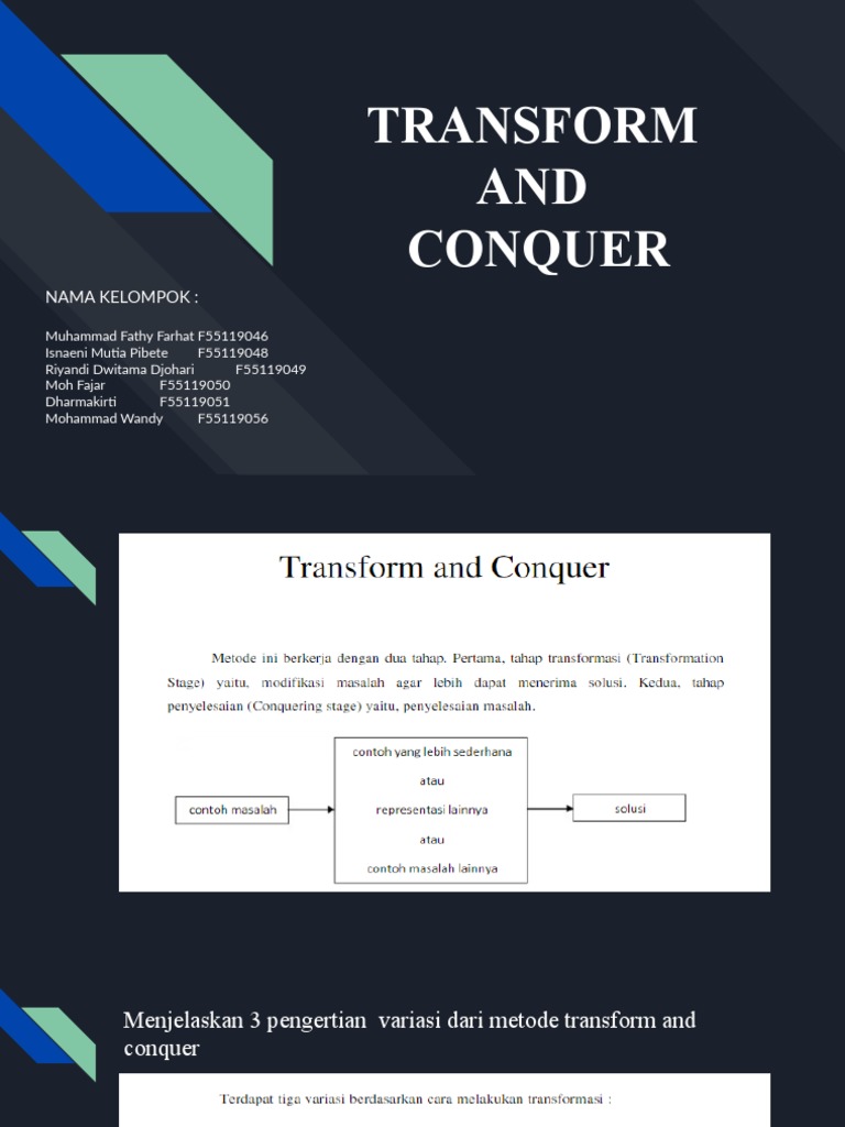 Metode Transform and Conquer | PDF