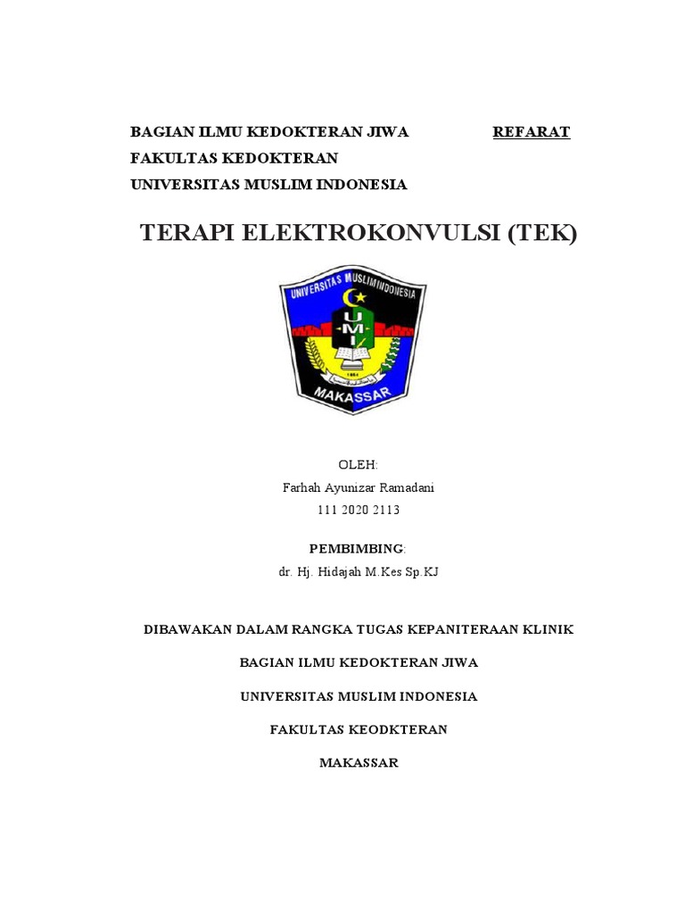 REFARAT ECT Farhah Ayunizar | PDF
