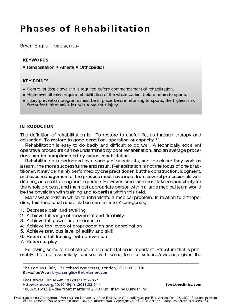 Phases Oh Rehabilitation BryanEnglishMB CHB, FFSEM 2013 | PDF ...