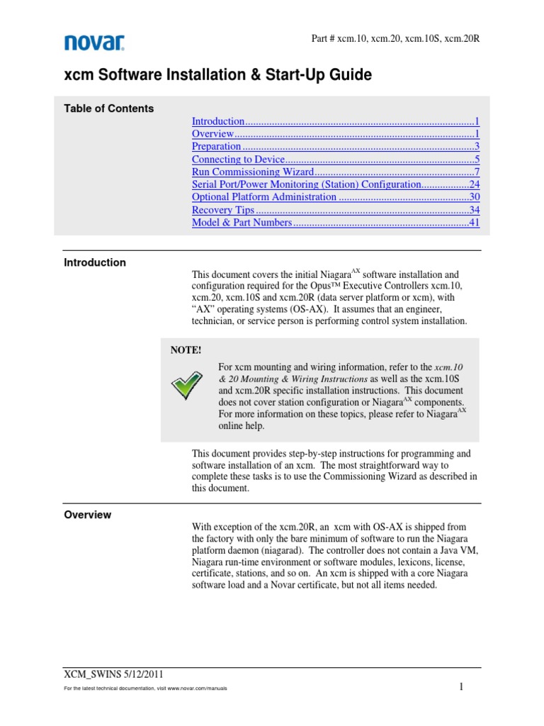 XCM Software Installation & Start-Up Guide | PDF | Ip Address ...
