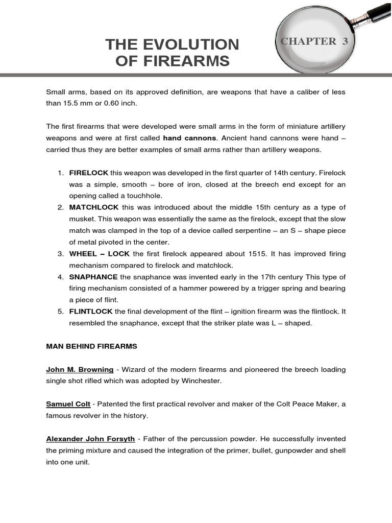 For 6 Evolution of Firearms | PDF | Firearms | Cartridge (Firearms)