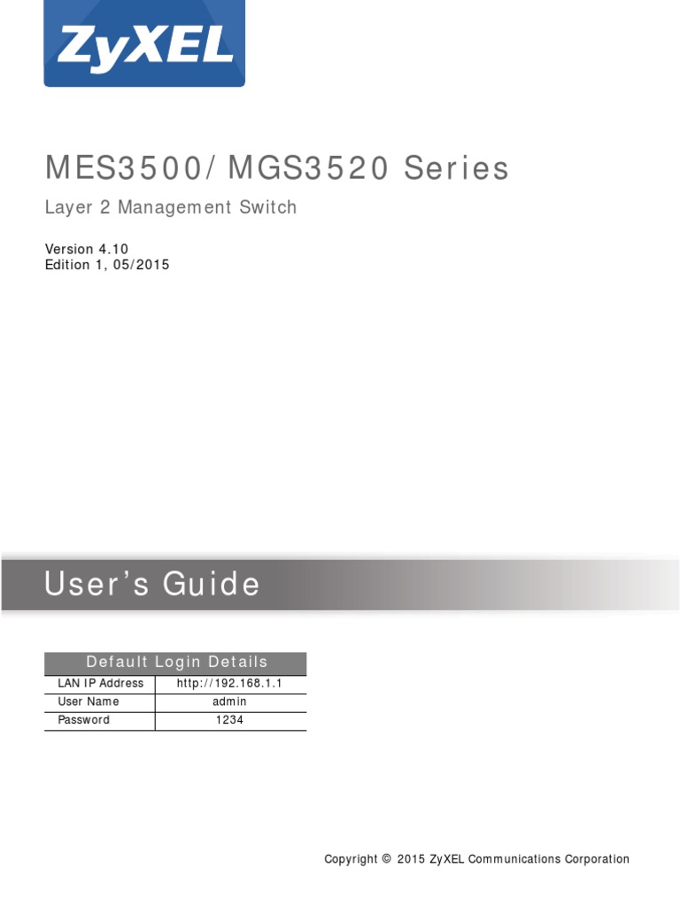 MES3500/MGS3520 Series: User's Guide | PDF | Computer Network | Internet