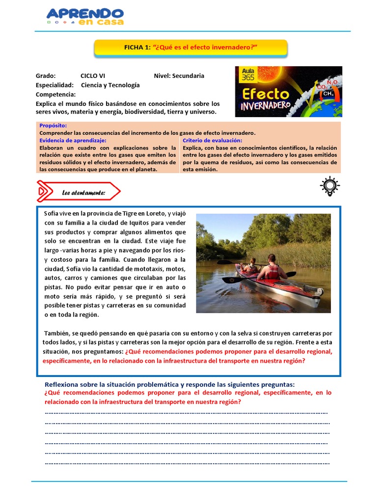 Ficha 1 Que Es El Efecto Invernadero Descargar Gratis Pdf Gases