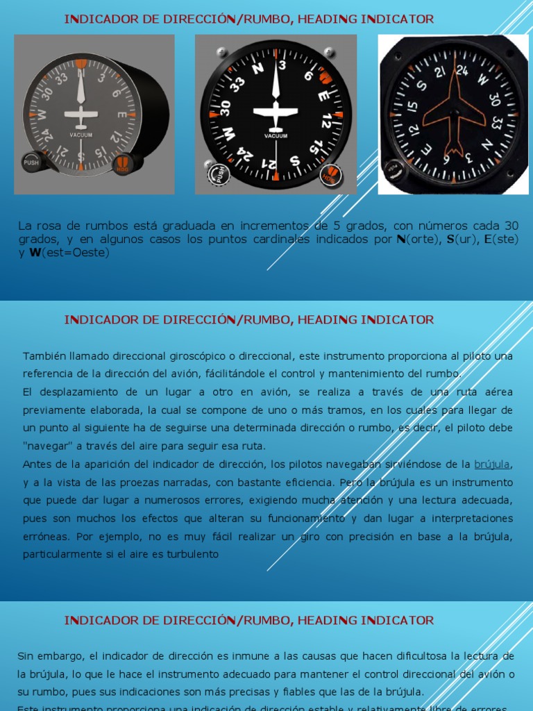 Indicador de Direccion | PDF | Brújula | Giroscopio