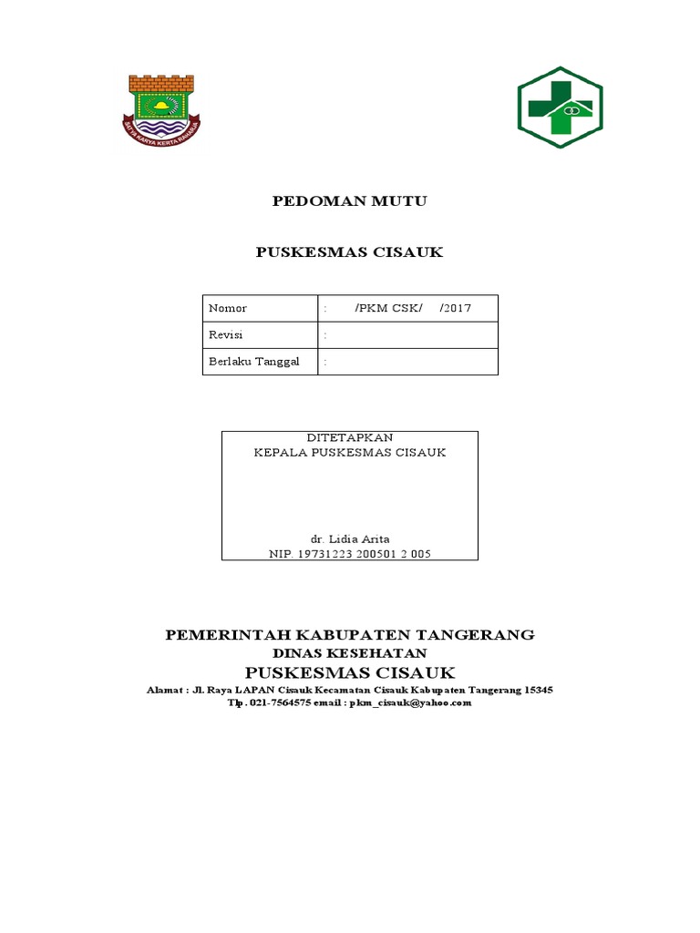 Cover Pedoman Mutu | PDF